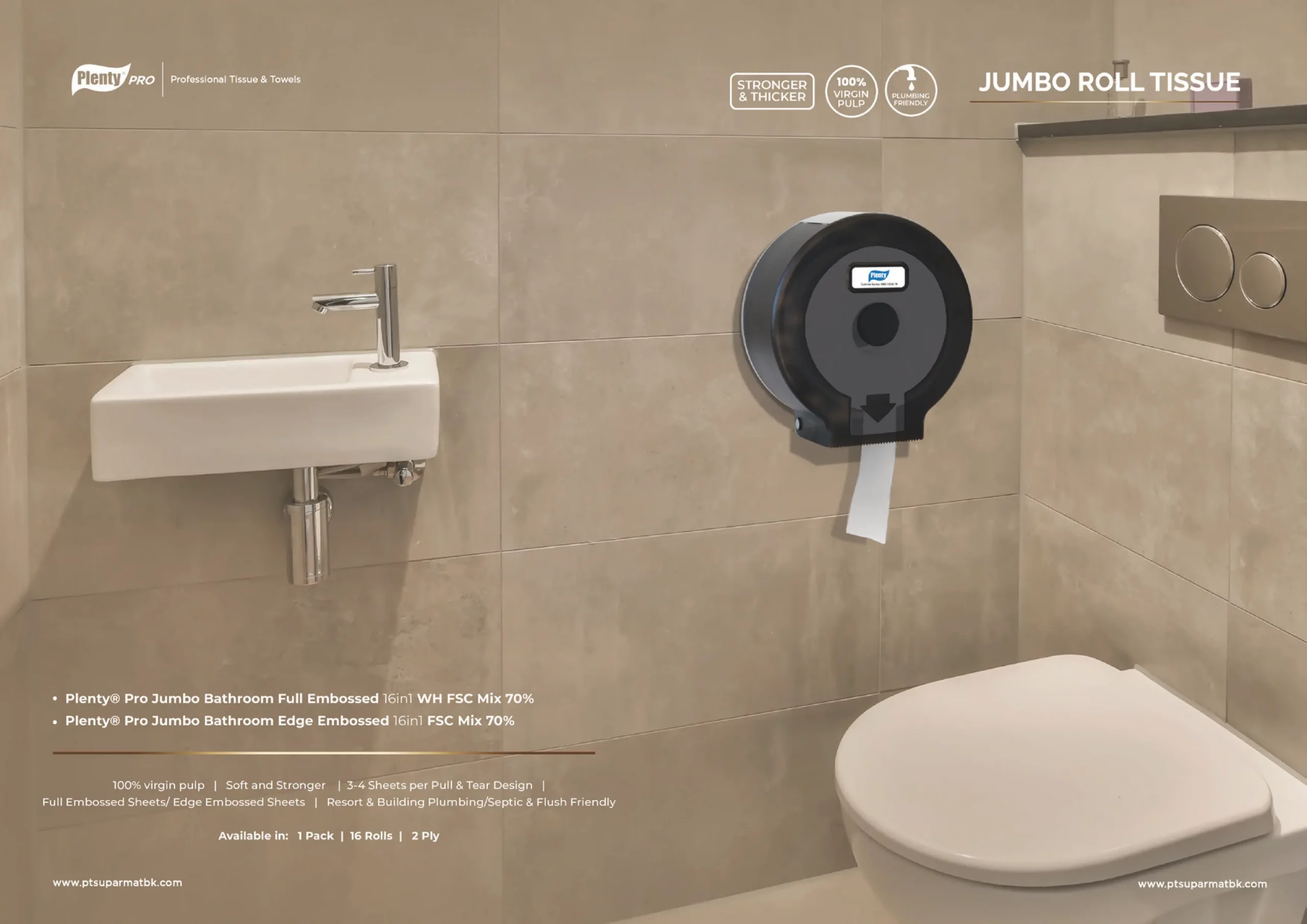 Tissue WC Embossed Plenty®Pro: Efisiensi Tanpa Batas