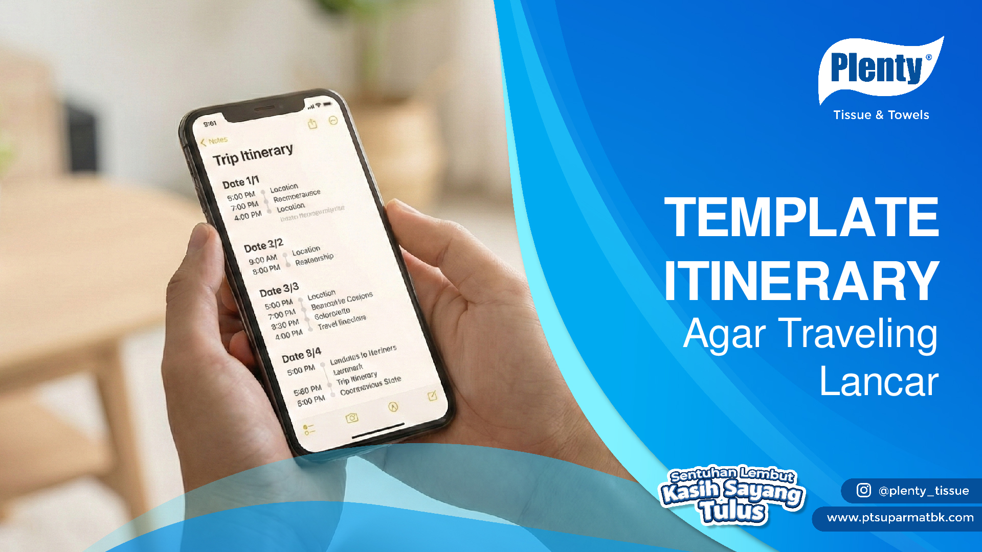 Tabel Contoh Itinerary ke Yogyakarta, Bali, Bandung Lengkap